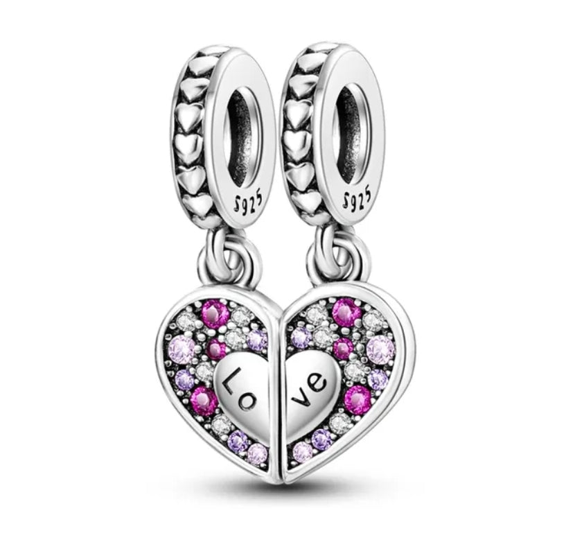 Charm corazón a duo Lo ve de plata s925 𝔼𝕟𝕥𝕣𝕖𝕘𝕒 𝕀𝕟𝕞𝕖𝕕𝕚𝕒𝕥𝕒