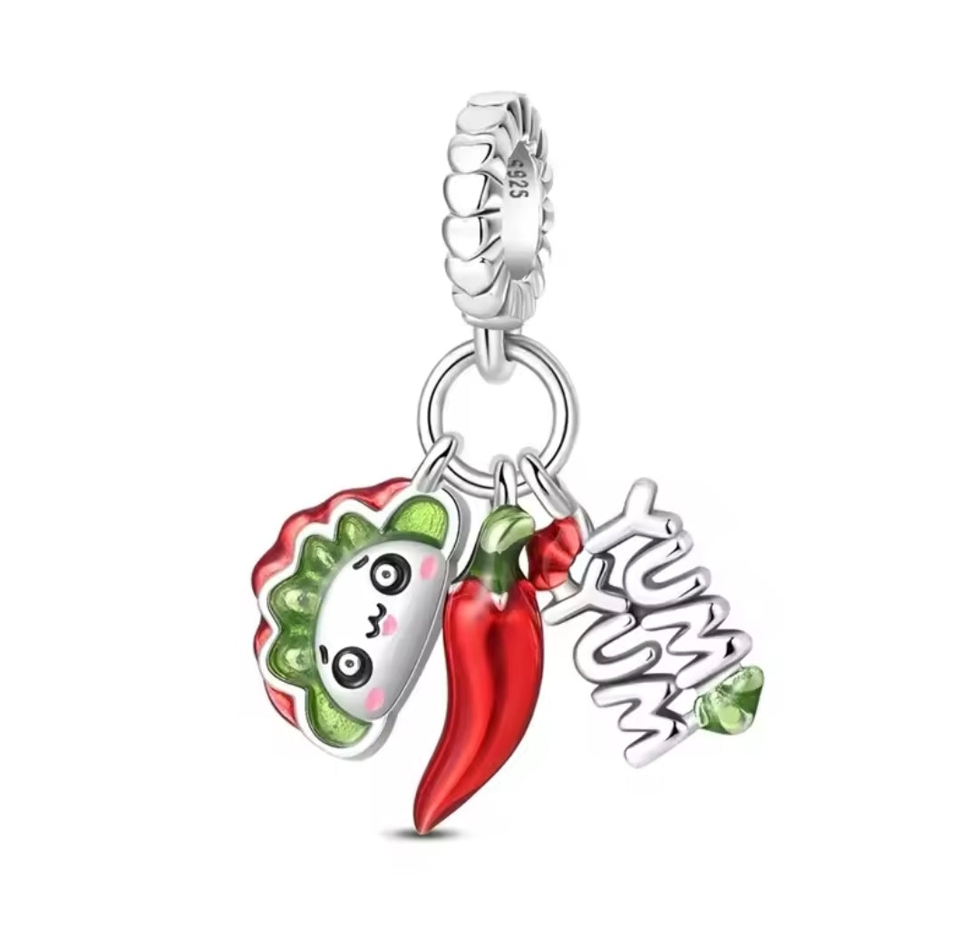 Charm taco yum yum de plata 925