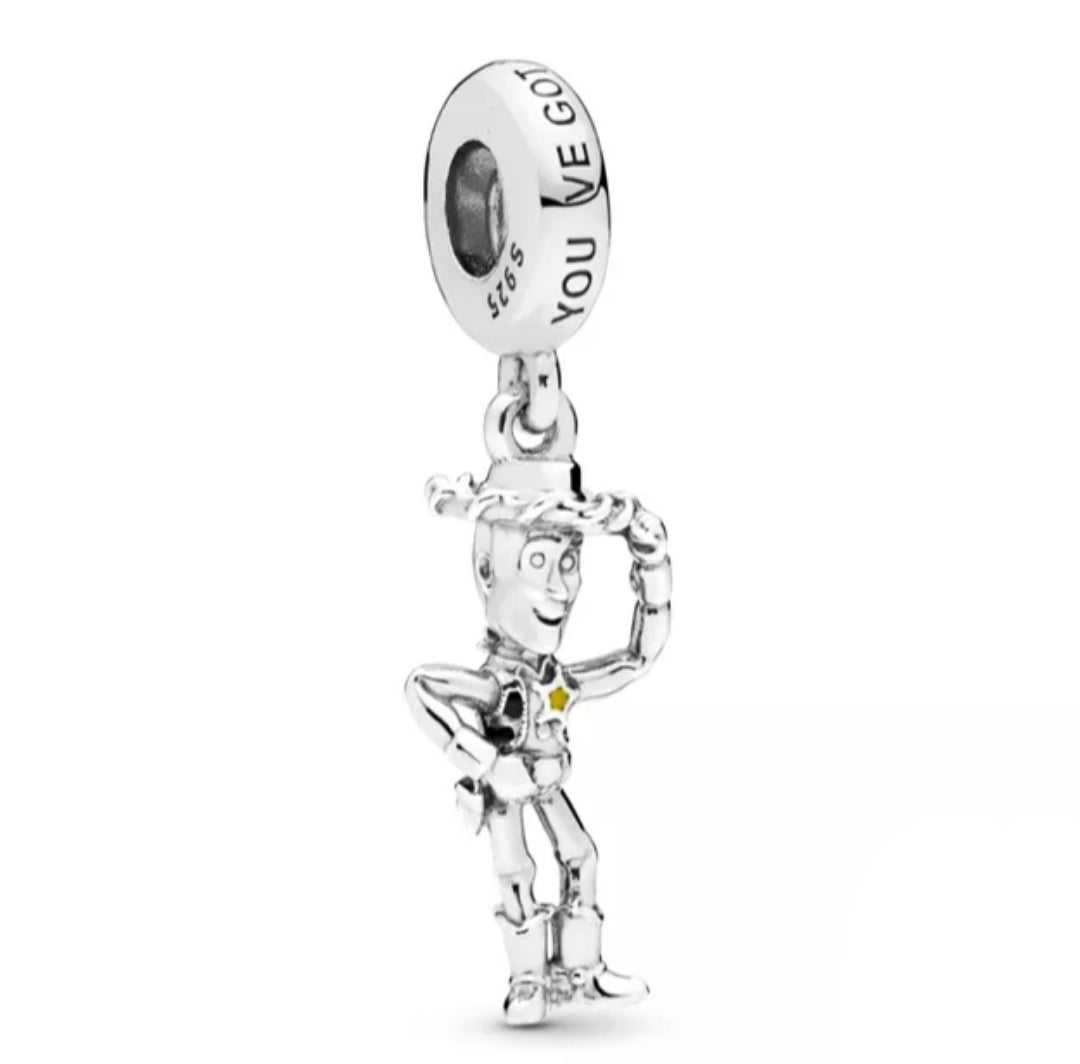 Charm de Woody de Toy Story de plata s925