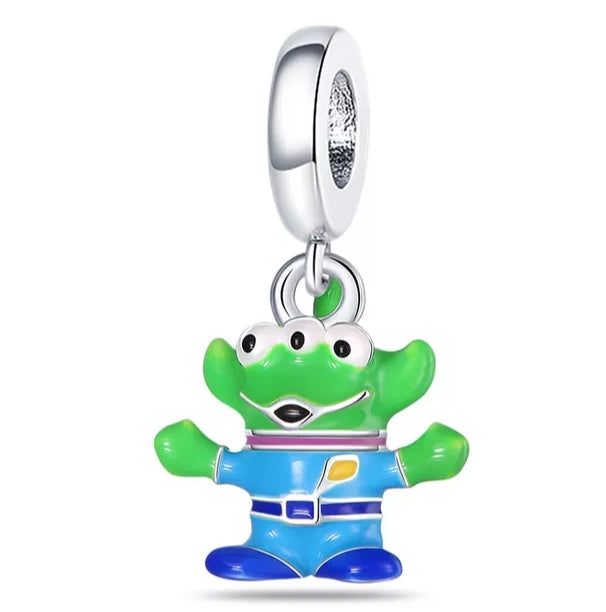 Charm Toy Story Alien squeeze toy Disney de plata s925 𝔼𝕟𝕥𝕣𝕖𝕘𝕒 𝕀𝕟𝕞𝕖𝕕
